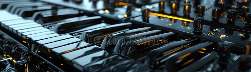 Illustration 3D Model AI Music Composition Software Generating Complex ...