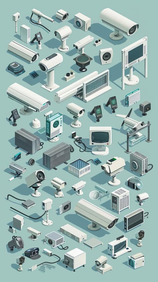 Illustration 3D Model AIdriven Video Surveillance and Security ... Illustration 3D Model AIdriven Video Surveillance and Security ...