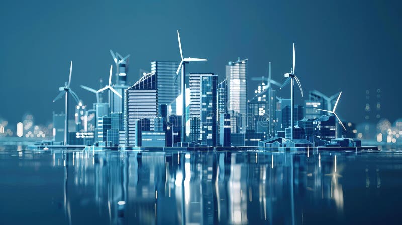 Illustration 3D Model AIoptimized Energy Management and Smart Grid ...