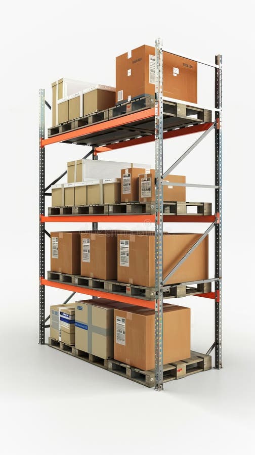 Illustration 3D Model AIoptimized Inventory Management and Supply Chain ...