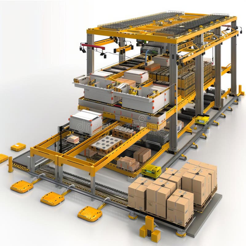 Illustration 3D Model AIoptimized Logistics and Supply Chain Management ...