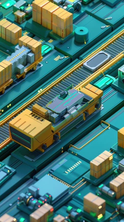 Illustration 3D Model AIoptimized Supply Chain Visibility and ...