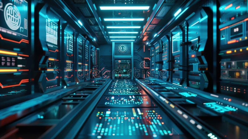 Illustration 3D Model AIpowered Cybersecurity and Network Threat ...