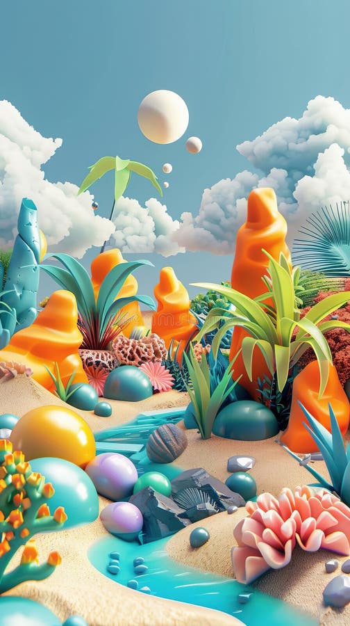 Illustration 3D Model AIpowered Social Media Content Curation and Trend ...