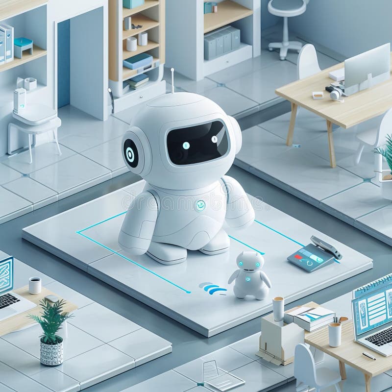 Illustration 3D Model AIpowered Virtual Assistants for Smart Home ...