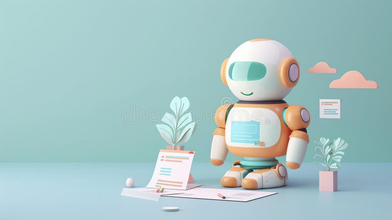 Illustration 3D Model AIpowered Virtual Assistants for Smart Home ...