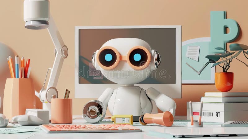 Illustration 3D Model AIpowered Virtual Assistants for Smart Home ...