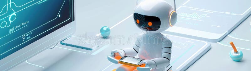 Illustration 3D Model AIpowered Virtual Assistants for Smart Home ...