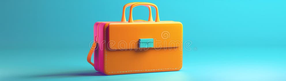 89 Illustration of a 3D Model of a Briefcase Icon in Vibrant Colors ...