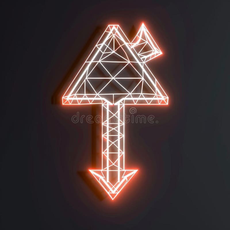 Illustration 3D Model Clean Geometric Icon with Lines Representing a ...