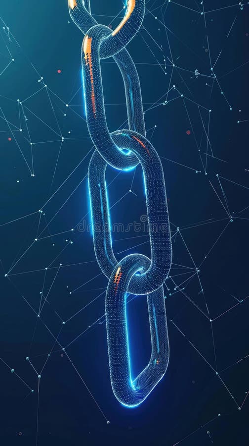 Illustration 3D Model Clean Interconnected Line Icon Representing a ...