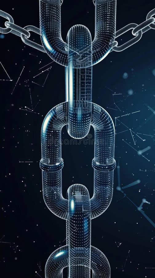 Illustration 3D Model Clean Interconnected Line Icon Representing a ...