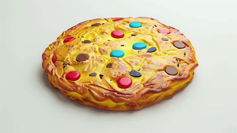 116 Illustration of a 3D Model of a Cookie Icon in Bright Colors Stock ...