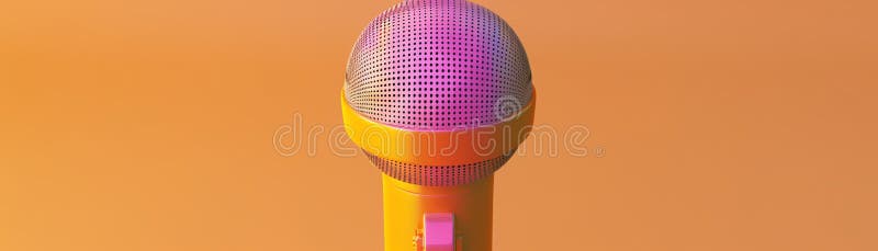 44 Illustration of a 3D Model of a Microphone Icon in Bright Colors ...