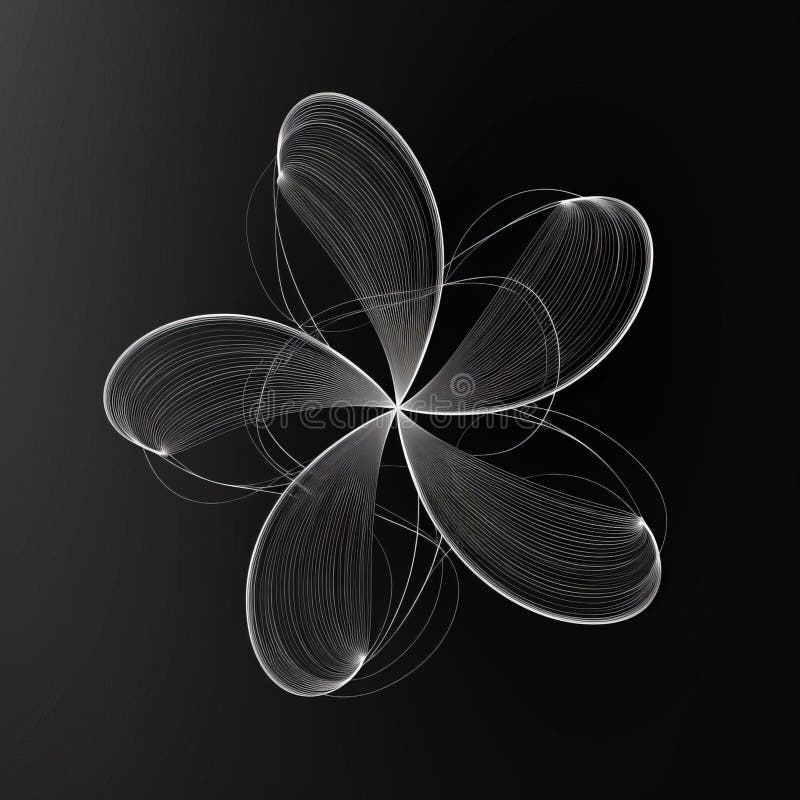 Illustration 3D Model Minimal Icon Made of Curved Lines Forming an ...