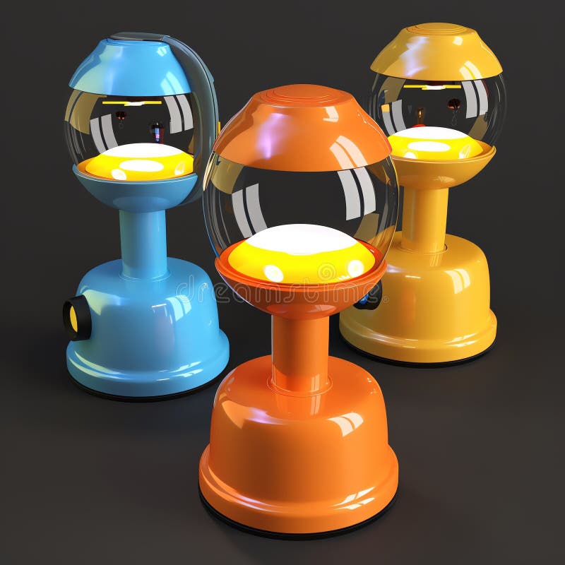 254 Illustration of a 3D Model of a Night Light Icon in Bright Colors ...