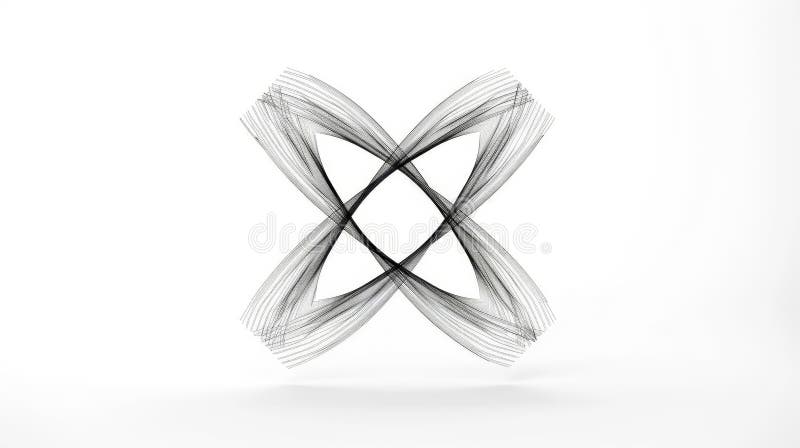 Illustration 3D Model Simple Icon Made of Thin Lines Representing a ...
