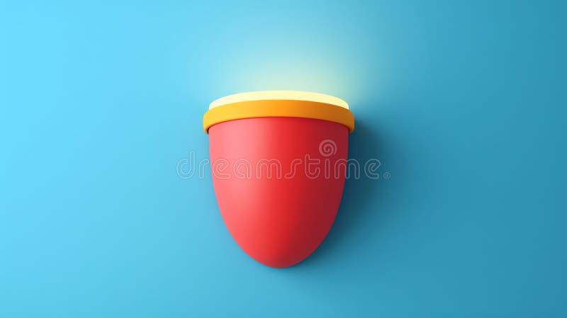 248 Illustration of a 3D Model of a Wall Sconce Icon in Bright Colors ...
