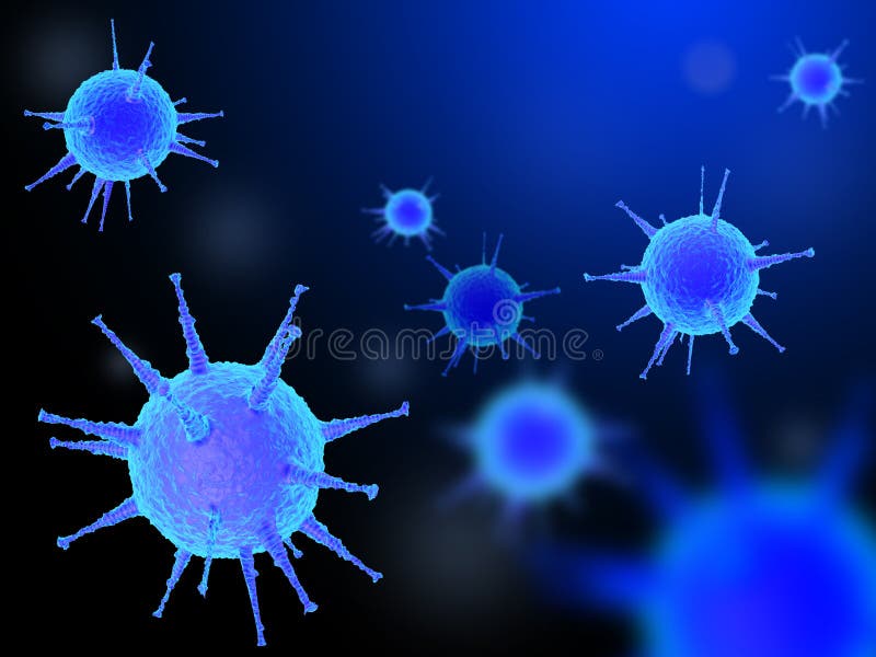 Illustration 3d Modeling Bacteria and Viruses Under the Microscope ...