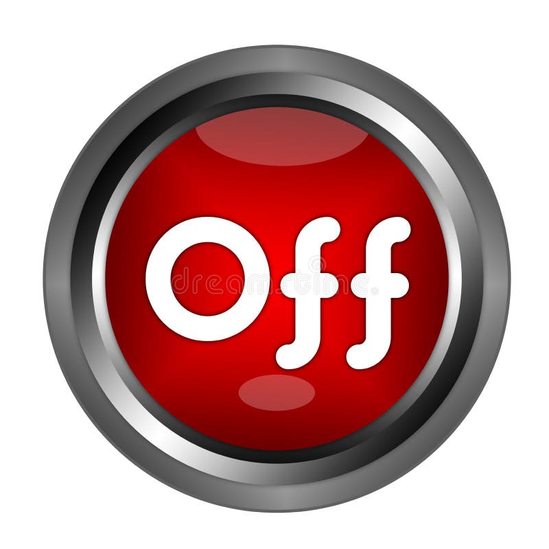 Illustration of a 3D Off Button Image. Stock Illustration ...