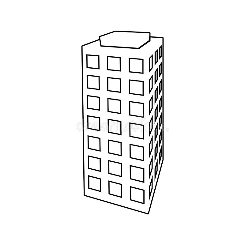 Illustration of 3d Office Building Icon. Element of 3d Building for ...