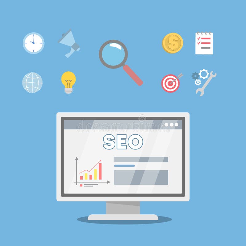 Illustration D'optimisation De Moteur De Recherche Illustration de ...