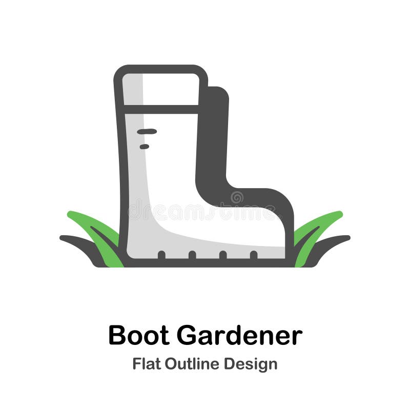Illustration D'Outline Flat De Jardinier De Botte Illustration de ...