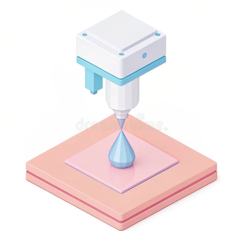 Process of Additive Manufacturing and 3D Printing Stages Outline Diagram Stock Vector ...