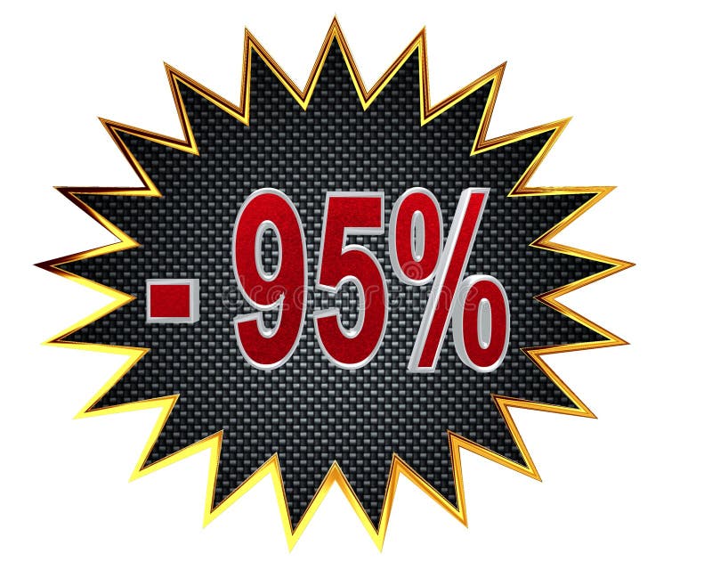 Illustration 3D Remise Signe De 95 Pour Cent Illustration Stock ...