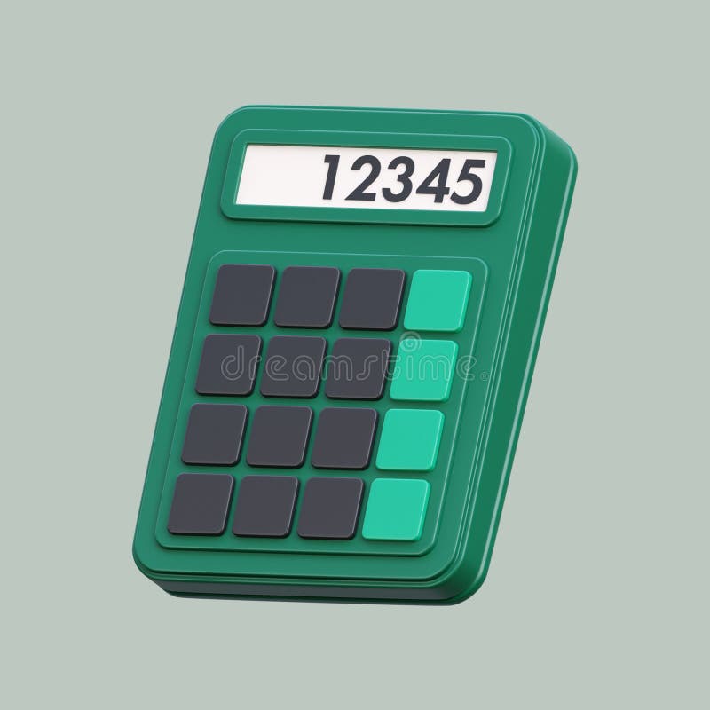 3d Render of Calculator Icon Illustration Stock Image - Illustration of ...