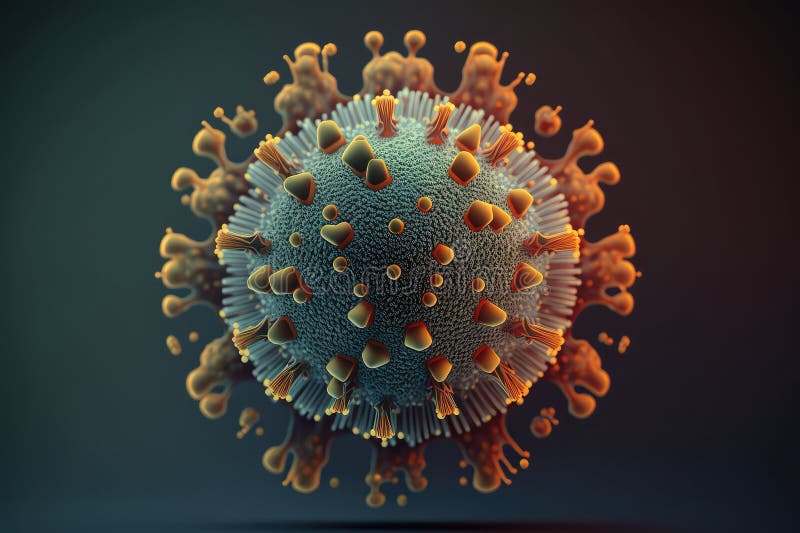 Illustration 3d Render of an Unrecognizable Virus Cell Stock ...