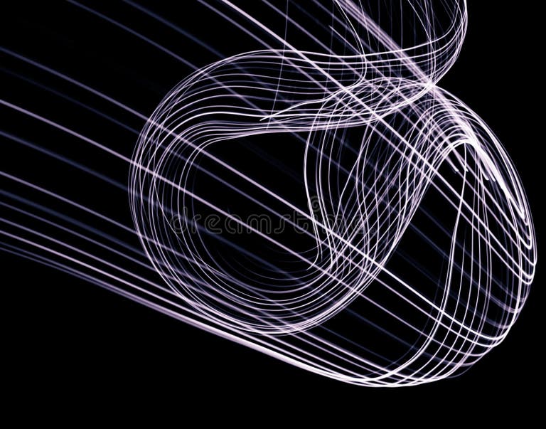 Illustration or 3D Rendering. Abstract Lines Forming a Three ...