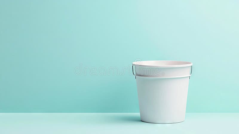 Illustration of a 3D Rendering of a White Paint Bucket Mockup Featuring ...