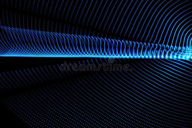 Illustration in 3 D or Representation in 3 D. Lights Forming Patterns ...