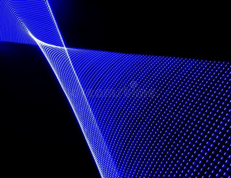 Illustration in 3 D or Representation in 3 D. Lights Forming Patterns ...