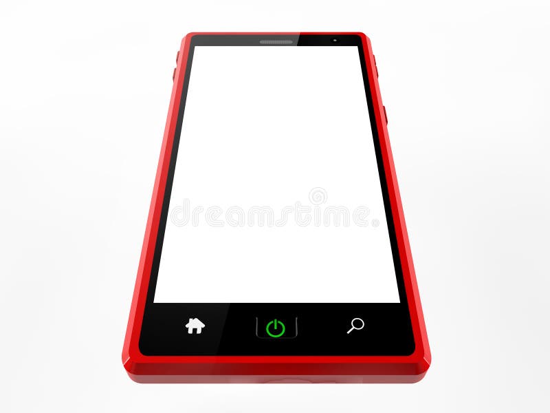3d red smart phone stock illustration. Illustration of black - 29851575