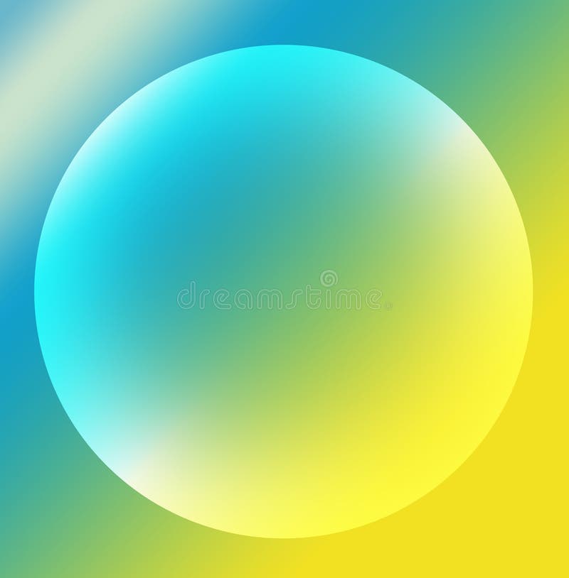 3D Sphere on Gradient Blue and Yellow Diagonal Stripes Stock ...
