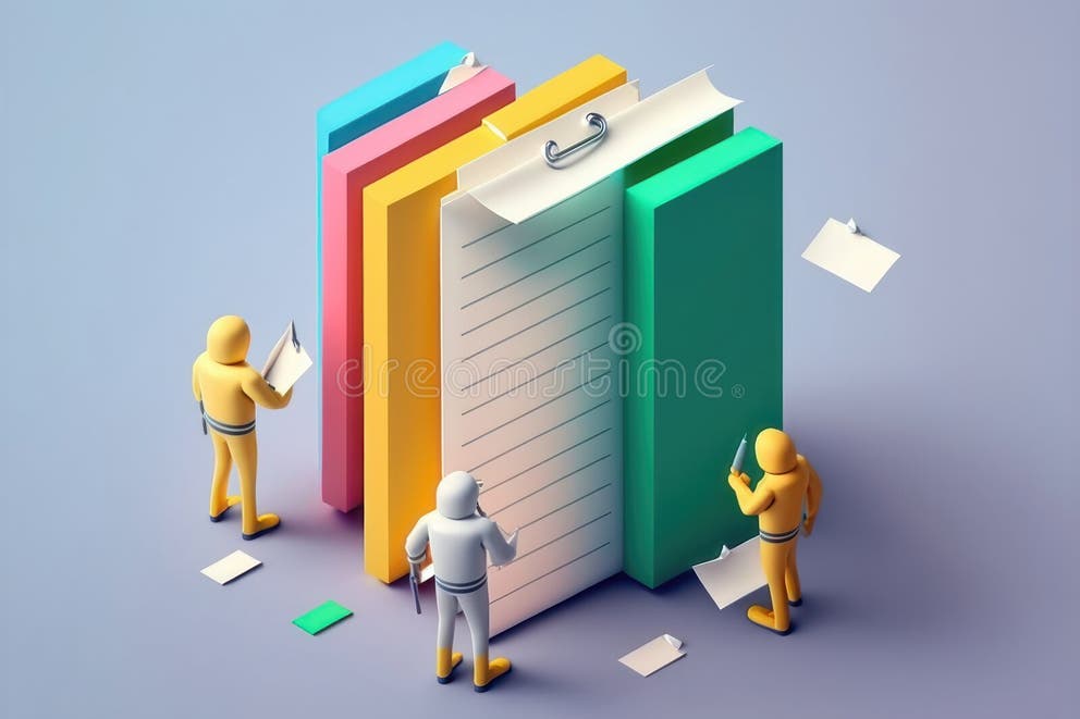 Illustration in 3d Style. Character Management and Delegation of ...