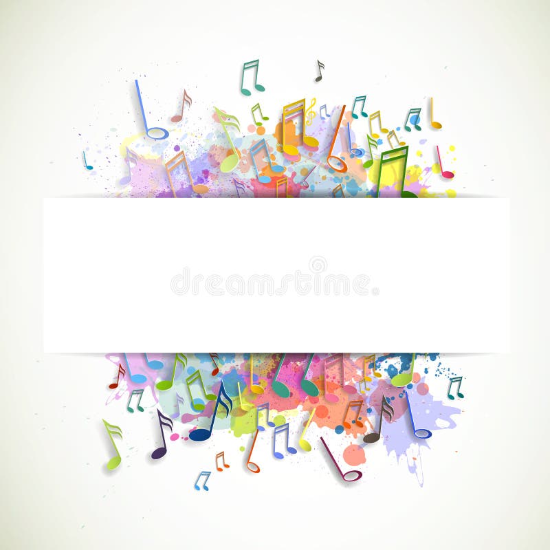 Musicnotes coloré illustration stock. Illustration du composition ...