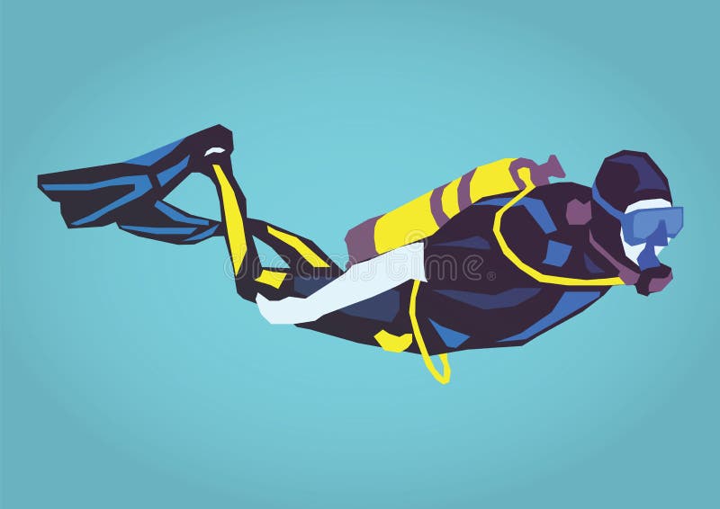Illustration De Plongeur Sous La Mer Illustration de Vecteur ...