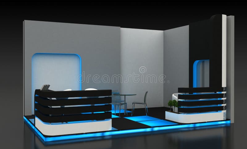 Illustration 3d D'un Support D'exposition Illustration Stock ...