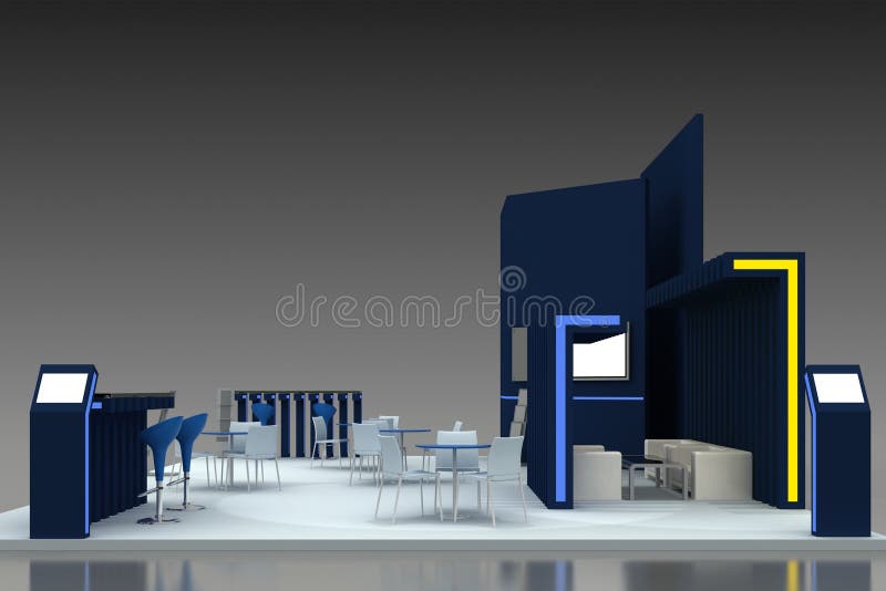 Illustration 3d D'un Support D'exposition Illustration Stock ...