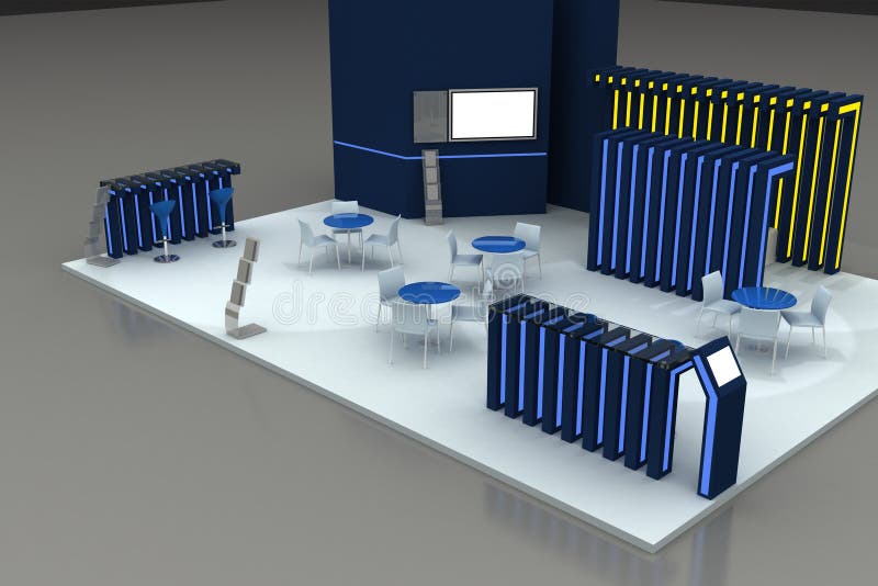 Illustration 3d D'un Support D'exposition Illustration Stock ...