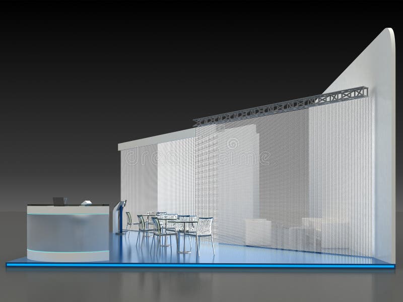 Illustration 3d D'un Support D'exposition Illustration Stock ...