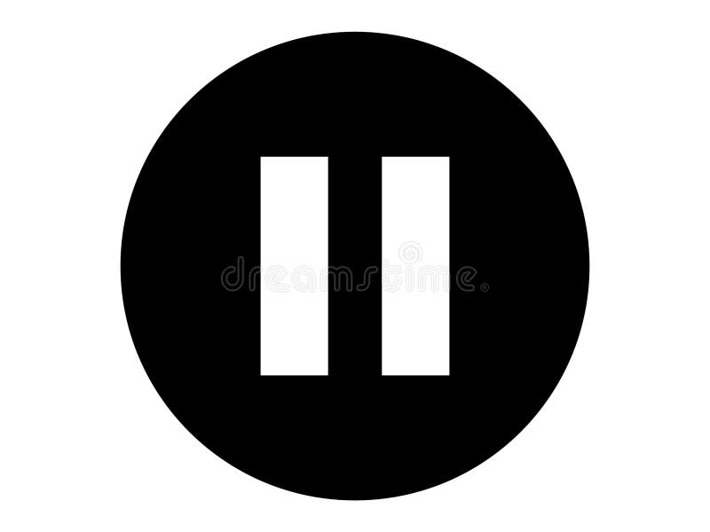 Illustration D'une Icône De Bouton Pause Illustration de Vecteur ...