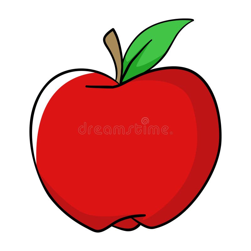 Une pomme illustration de vecteur. Illustration du fruits - 42487849