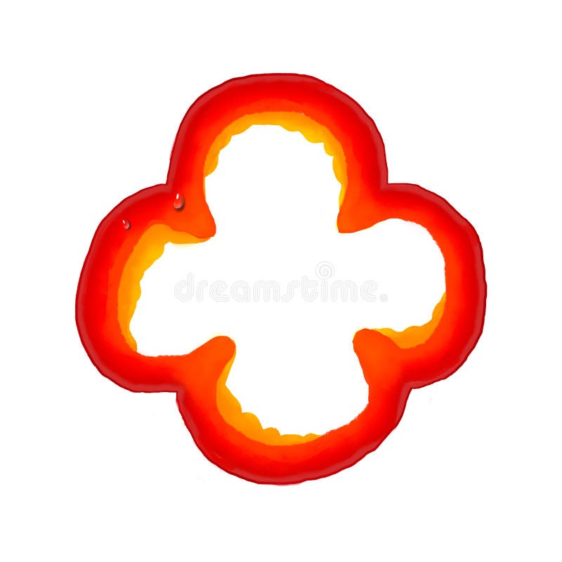 Illustration D'une Tranche De Poivron Rouge Illustration Stock ...