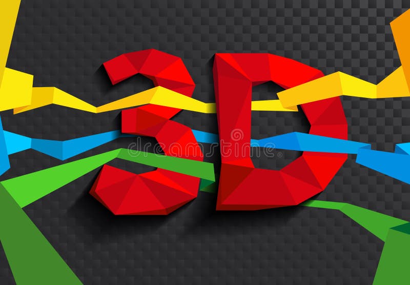 Illustration of 3D Word Written Stock Vector - Illustration of digital ...