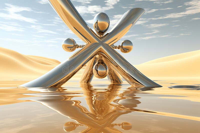 Illustration of Dali Futuristic Cross, Generative Ai Stock Illustration ...