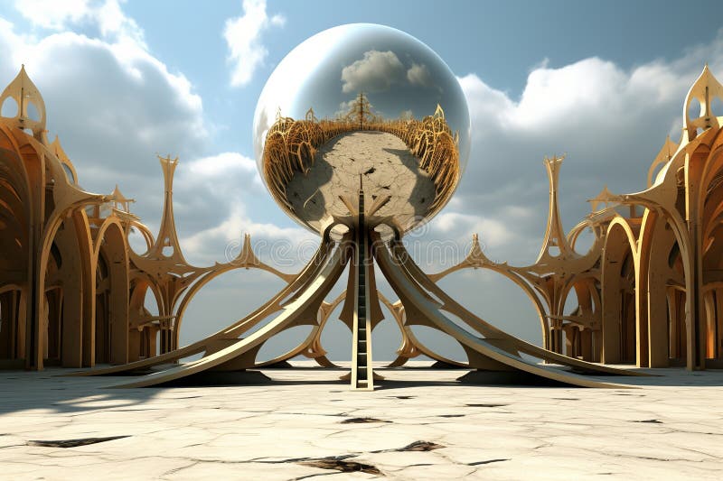 Illustration of Dali Futuristic Cross, Generative Ai Stock Photo ...